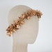 Gold Flower Crown Gold Halo Crown Gold Leaf Crown Golden - Etsy
