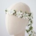 Delicate White Cascade Flower Crown, Wedding Flower Crown, Cascading ...