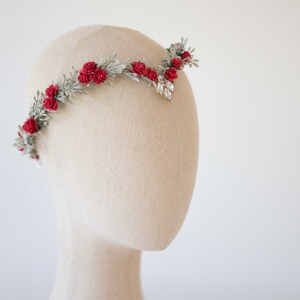 Red Elven Crown, Elvish Headpiece, Winter Wedding Circlet, Elf Tiara ...