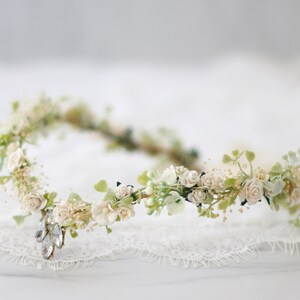 Elven Fairy Crown, Elvish Flower Crown, Elf Headpiece, Ivory Flower ...