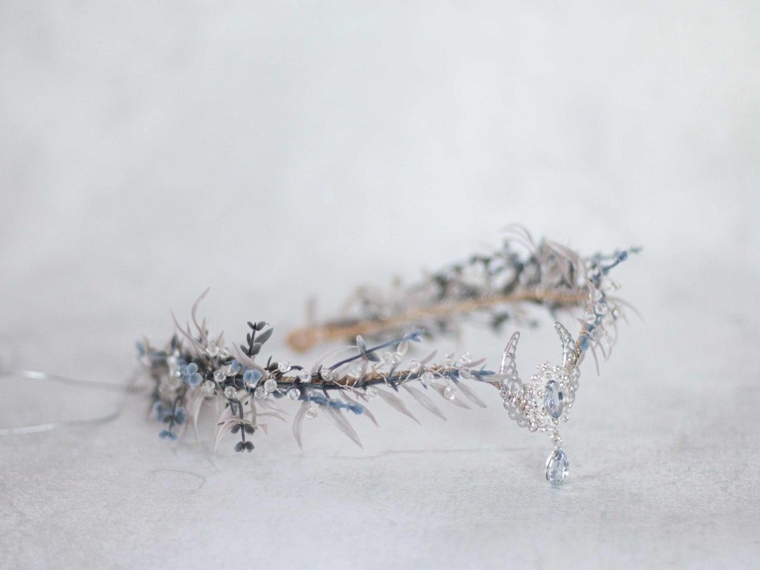 Crescent Moon Crown, Elven Tiara Circlet, Witchy Gift, Fairy Headband ...