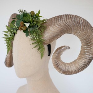 Ram Horns Headband, Pagan Headdress, Faun Costume, Cosplay Horns - Etsy