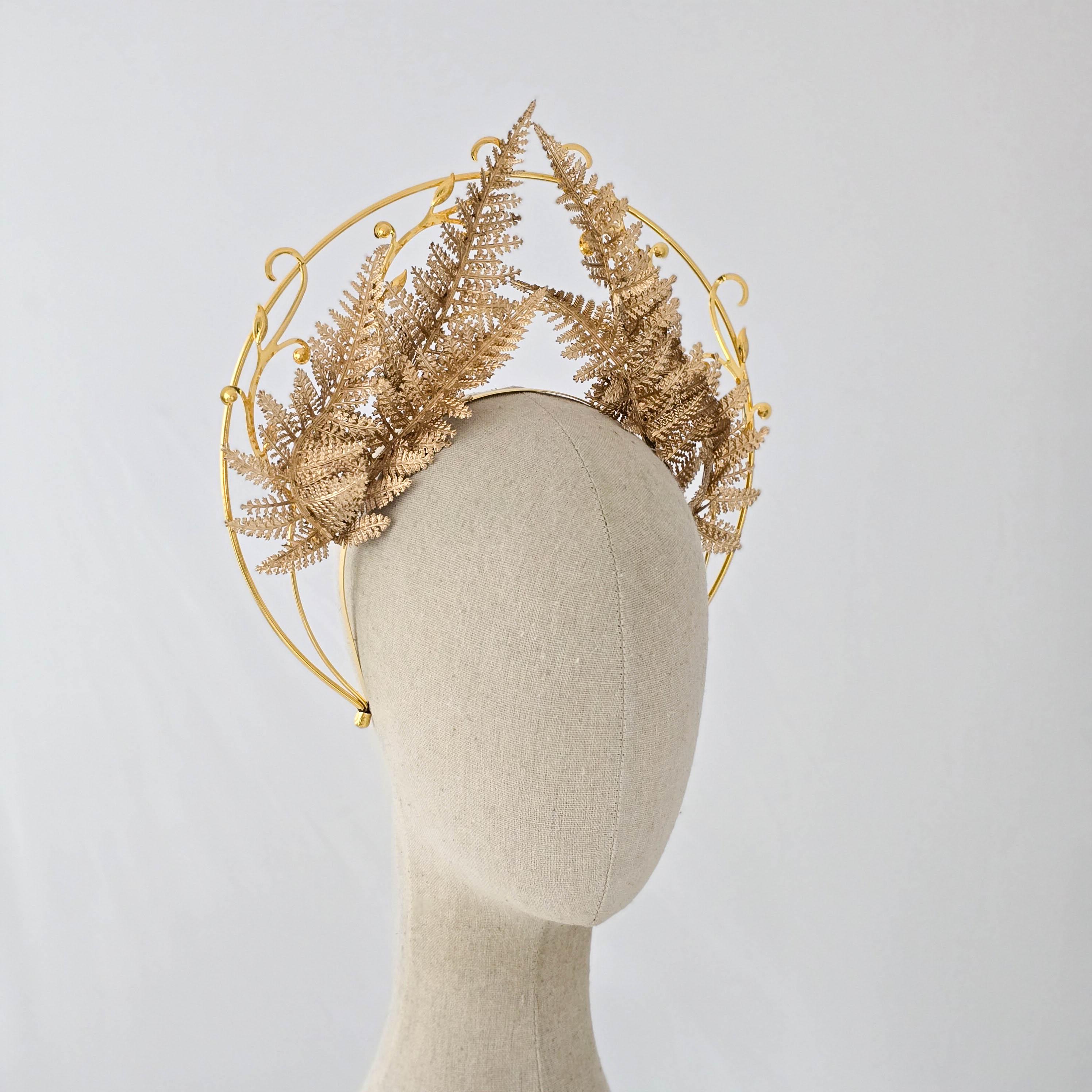 Gold Fern Leaf Crown: Greek Goddess Headpiece - Etsy