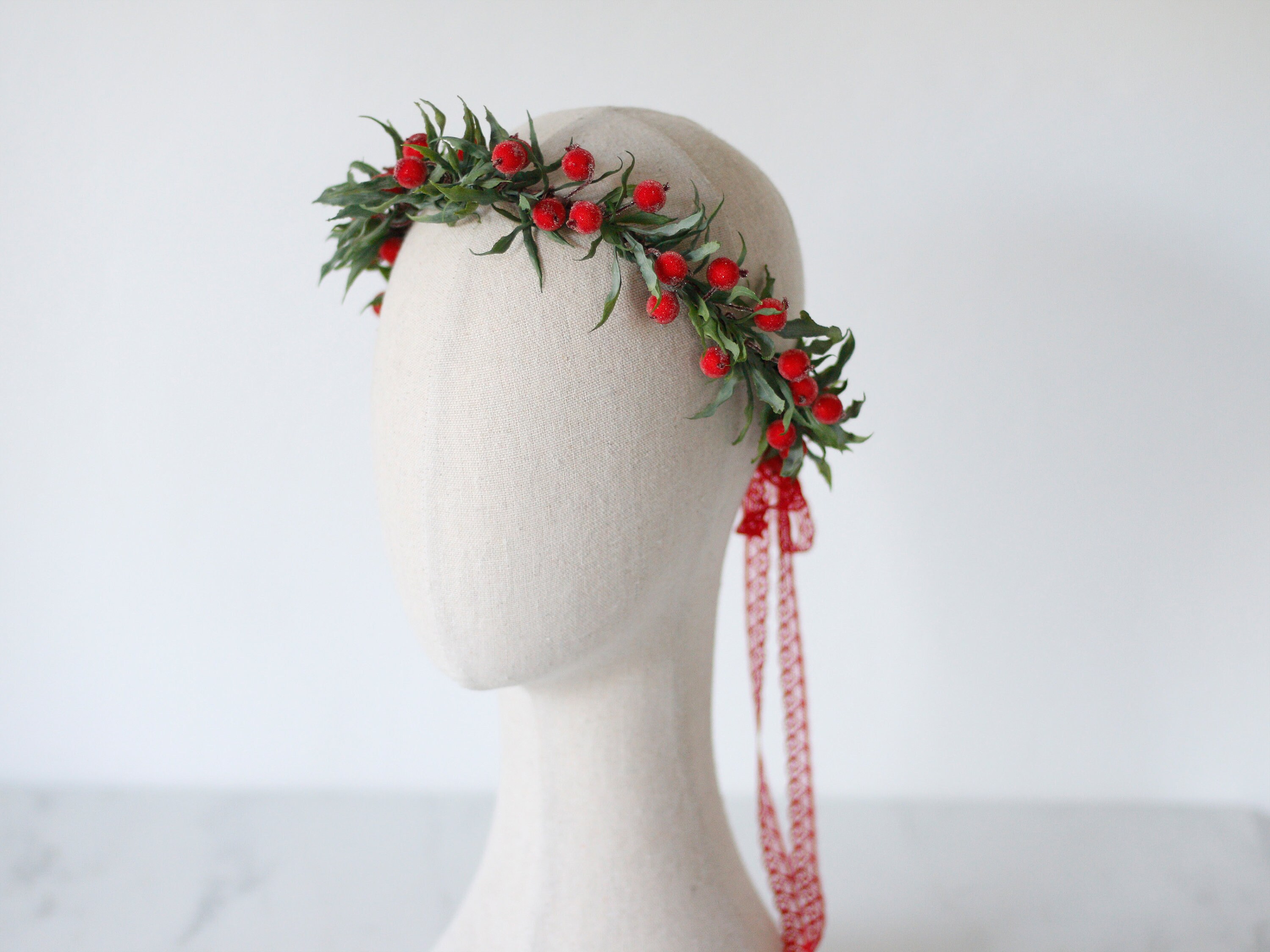 Red Berry Flower Crown Hair Crown With Red Berries Wedding | Etsy