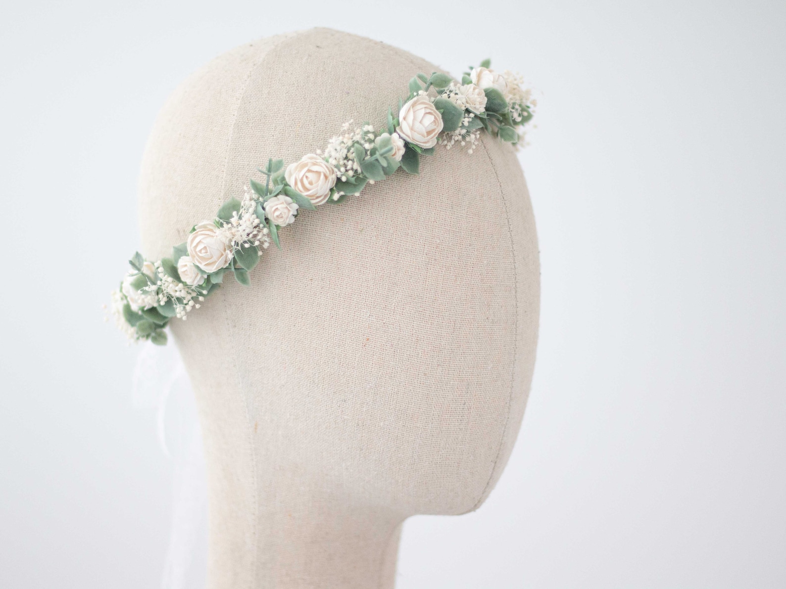Eucalyptus Flower Crown Wedding Green Flower Crown - Etsy