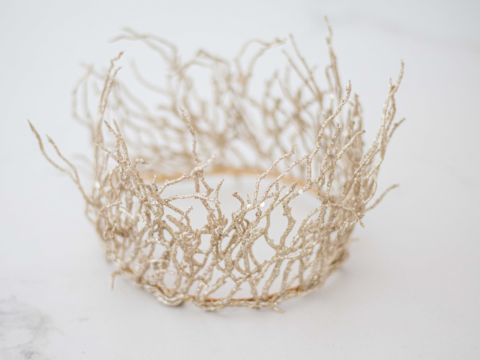 Gold Glitter Crown Gold Twig Crown Glitter Halo Headpiece - Etsy