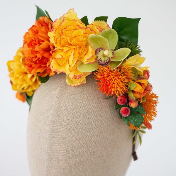 Floral Head Piece - Etsy