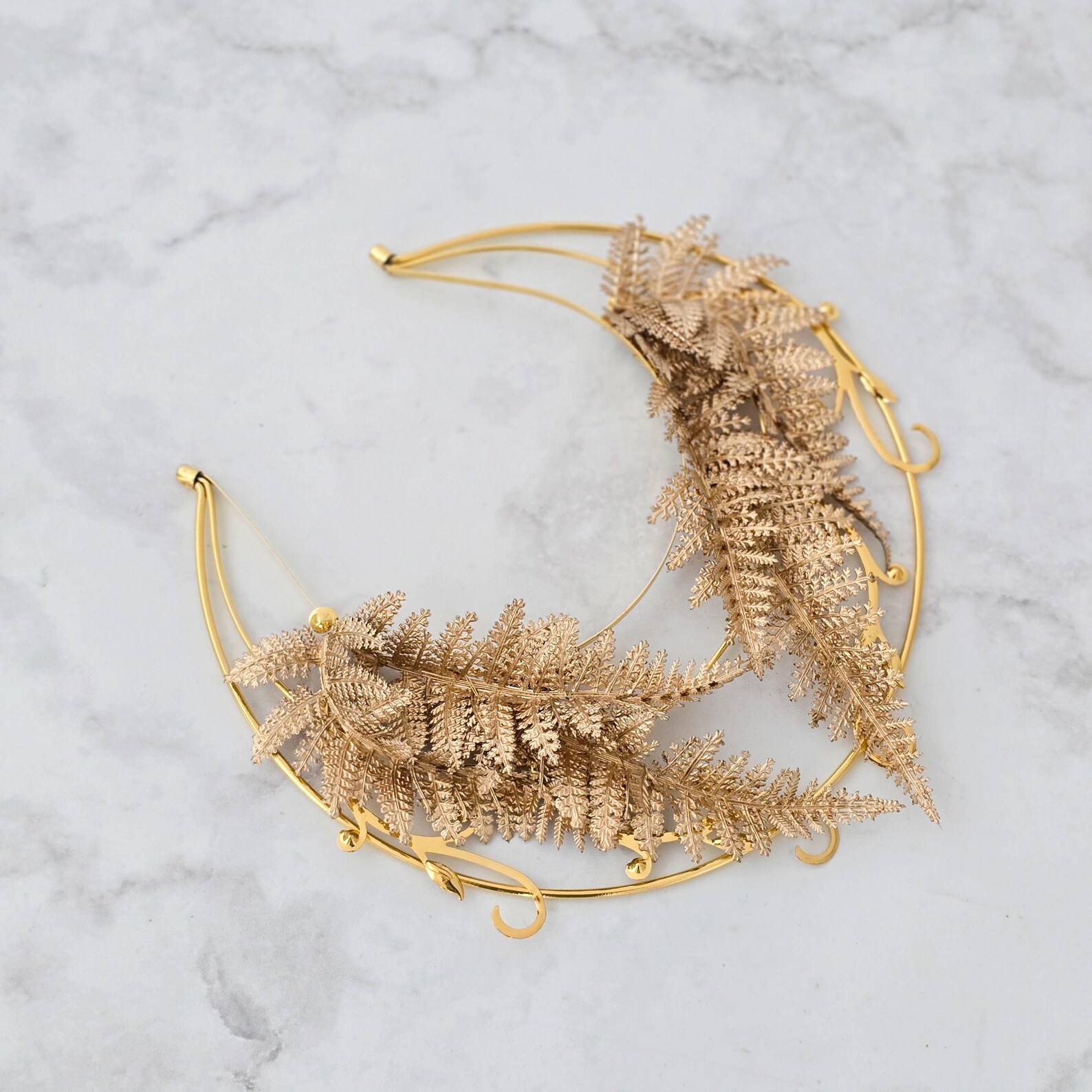 Gold Fern Leaf Crown: Greek Goddess Headpiece - Etsy