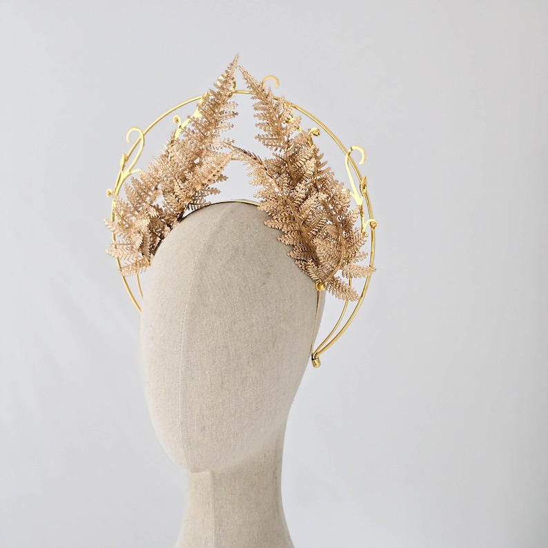 Gold Fern Leaf Crown: Greek Goddess Headpiece - Etsy