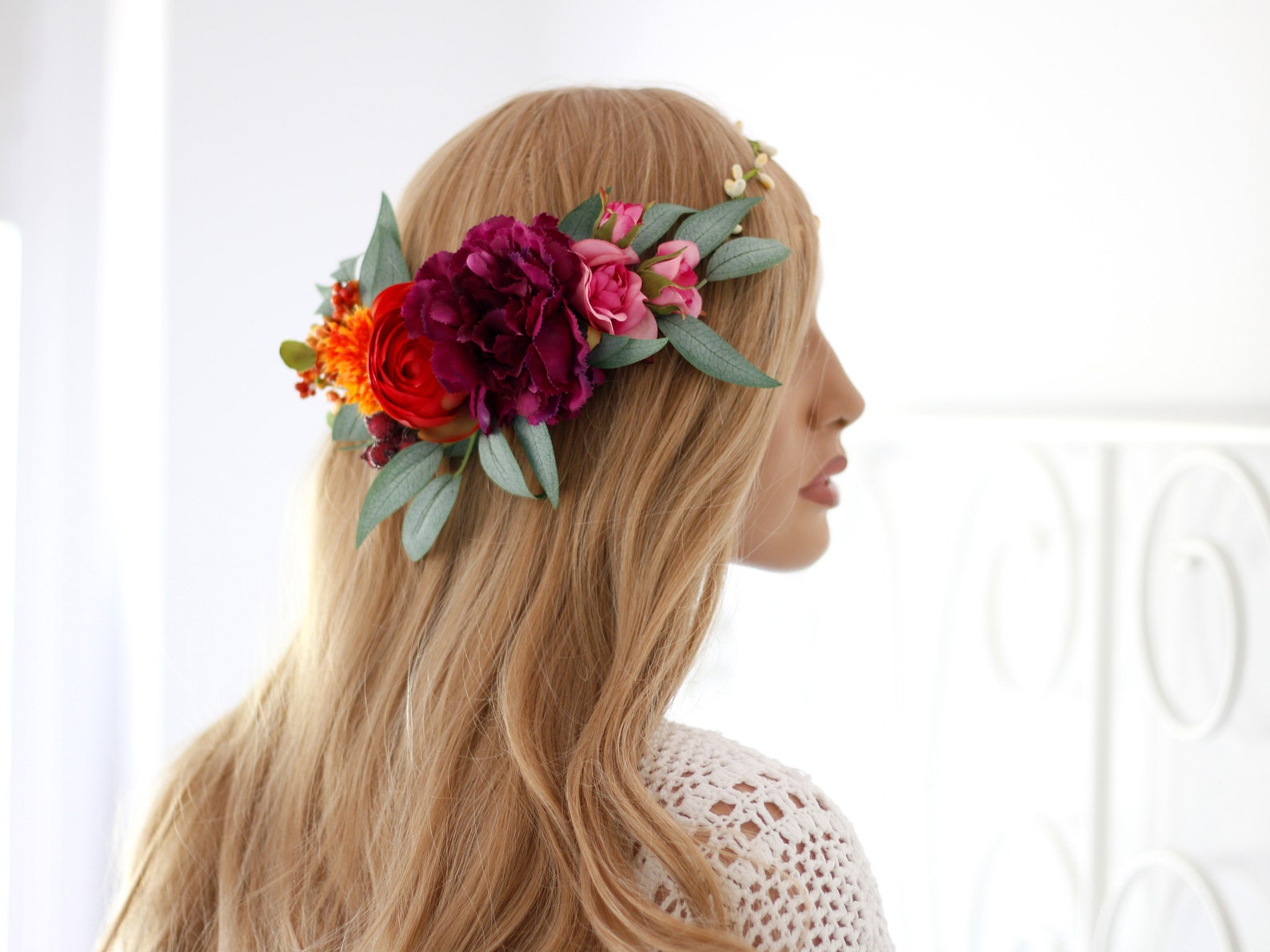 Frida Flower Crown for Wedding Bridal Shower Hair Crown | Etsy