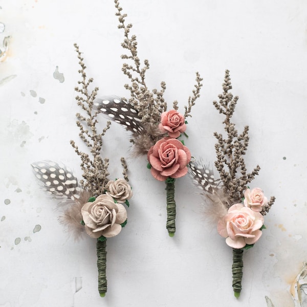 Groomsmen Buttonhole - Etsy