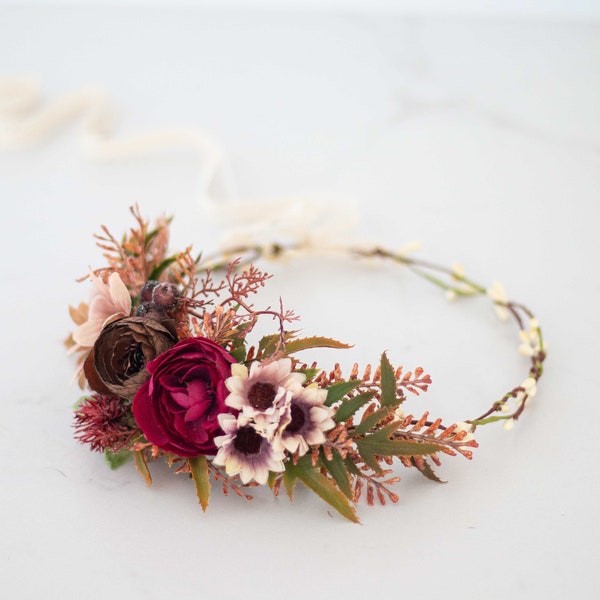 Silk Flower Crown - Etsy