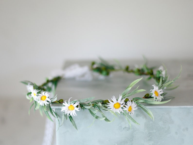 Daisy Flower Crown Wedding Wild Bridal Crown Bridesmaid | Etsy