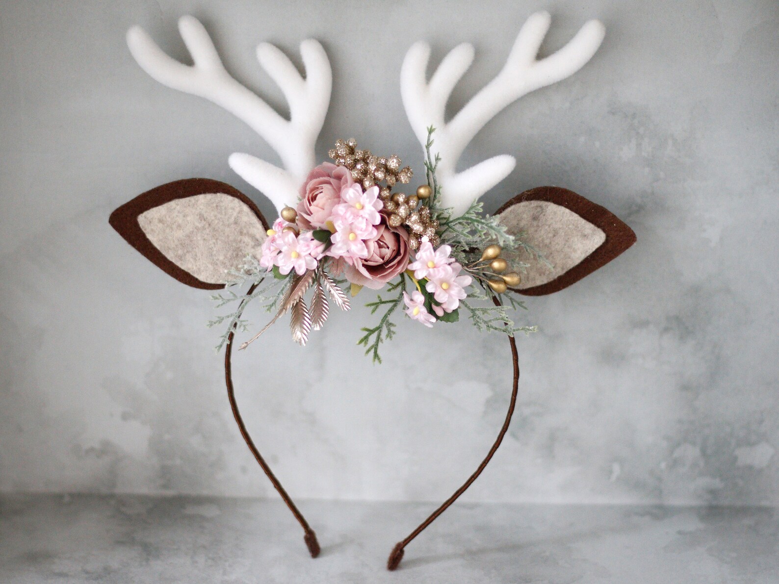 Deer Antler Headband Moose Headband Deer Headdresses - Etsy