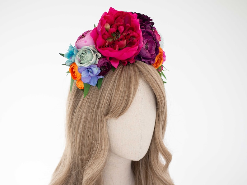 Colorful Flower Headband, Boho Floral Crown, Adjustable - Etsy