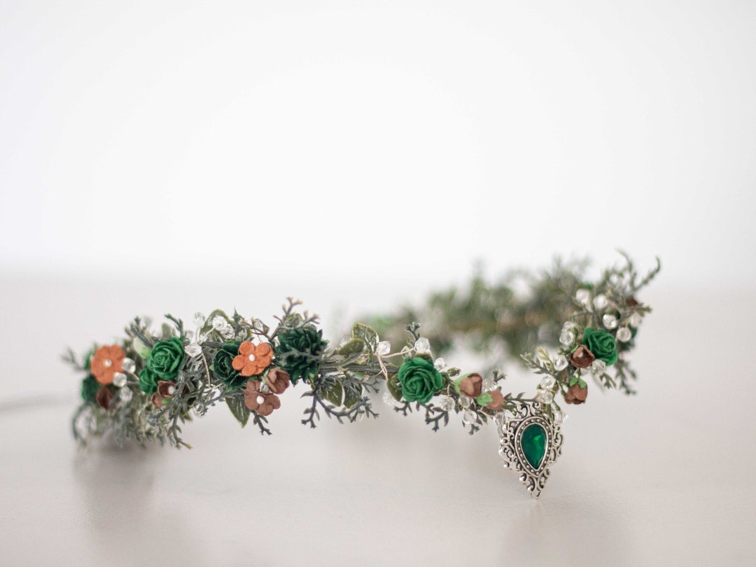 Elven Crown, Forehead Tiara, Fae Flower Crown, Fairy Costume, Wedding ...