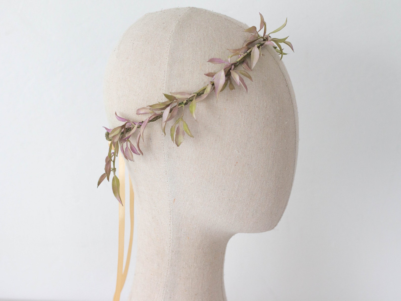 Purple Leaf Crown for Wedding Dainty Floral Crown Thin - Etsy