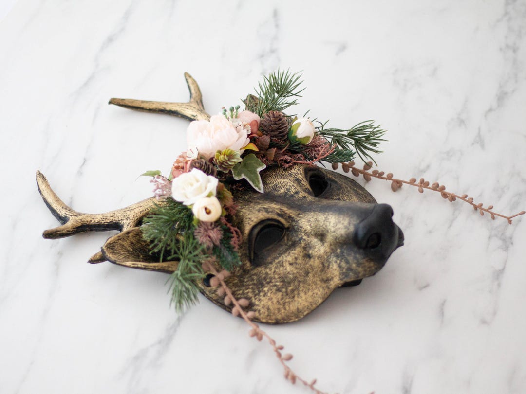 Deer Antler Mask: Woodland Masquerade Party - Etsy