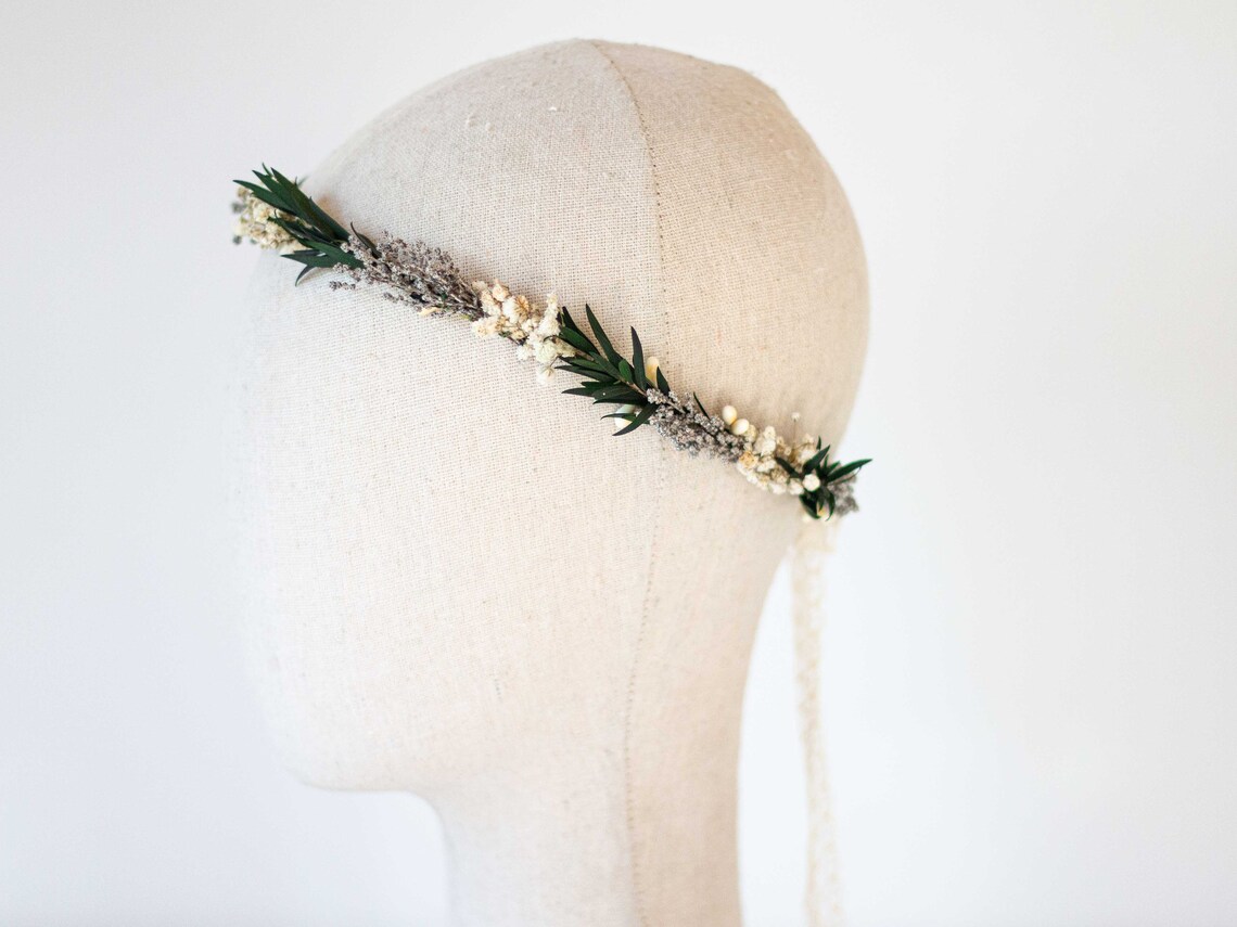 Dried Flower Crown Wedding Dainty Flower Crown Baby's - Etsy