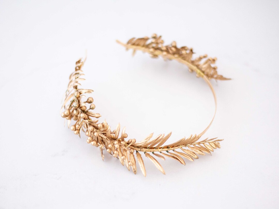 Gold Leaf Headband, Greek God Headpiece, Gold Leaves Fascinator ...