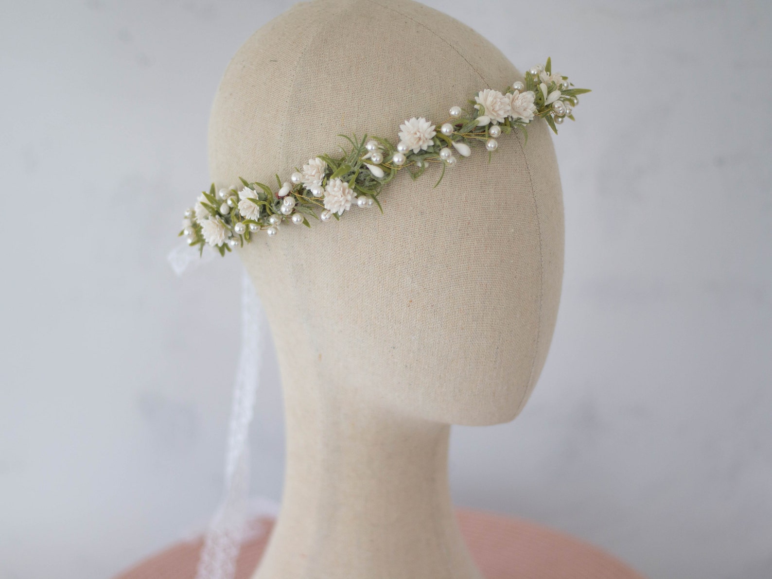 Dainty Flower Crown Wedding Bridal Flower Crown Flower Hair - Etsy