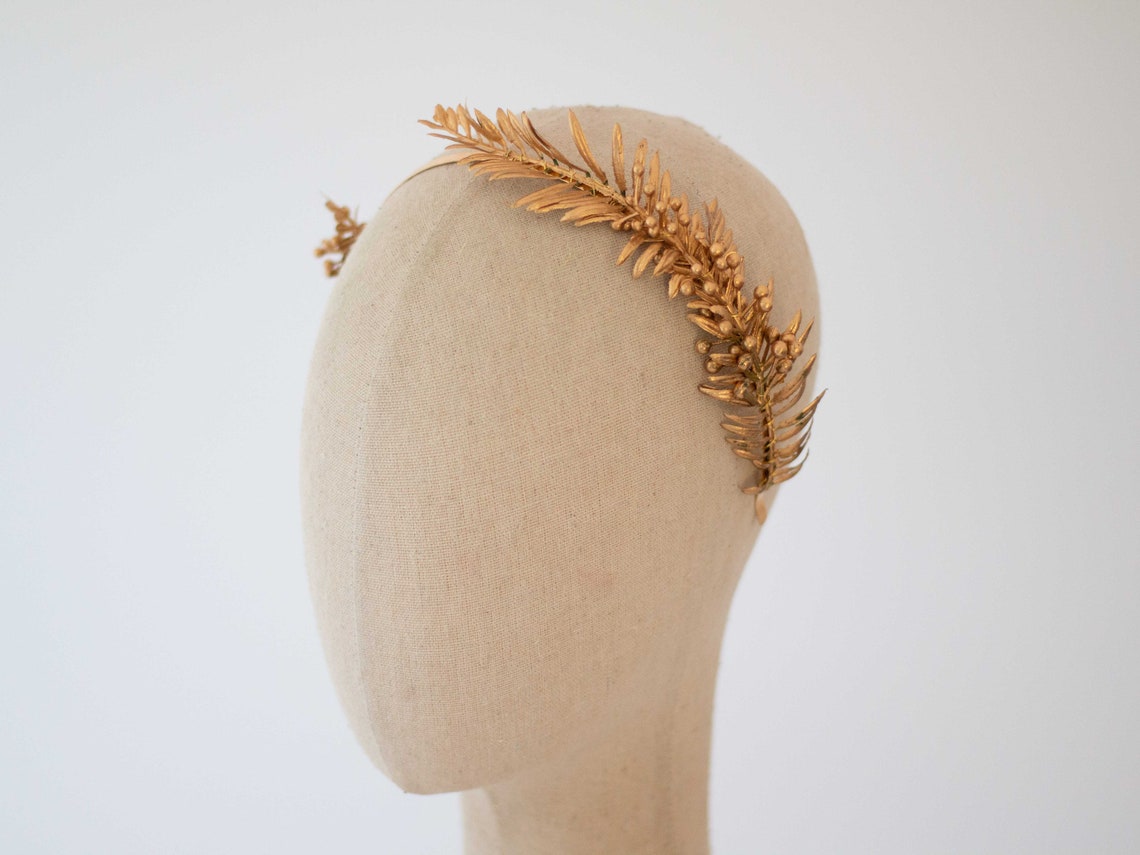 Gold Leaf Headband Greek God Headpiece Gold Leaves - Etsy