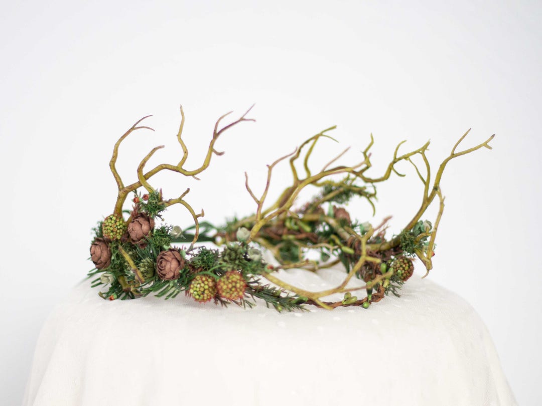 Woodland Crown, Elven Circlet, Forest Elf King, Greenery Head Wreath ...