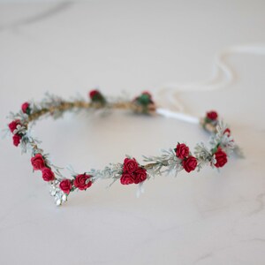 Red Elven Crown, Elvish Headpiece, Winter Wedding Circlet, Elf Tiara ...