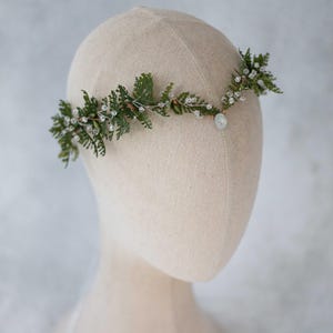 Fern Leaf Crown, Woodland Elven Tiara, Green Forest Circlet, Witchy ...