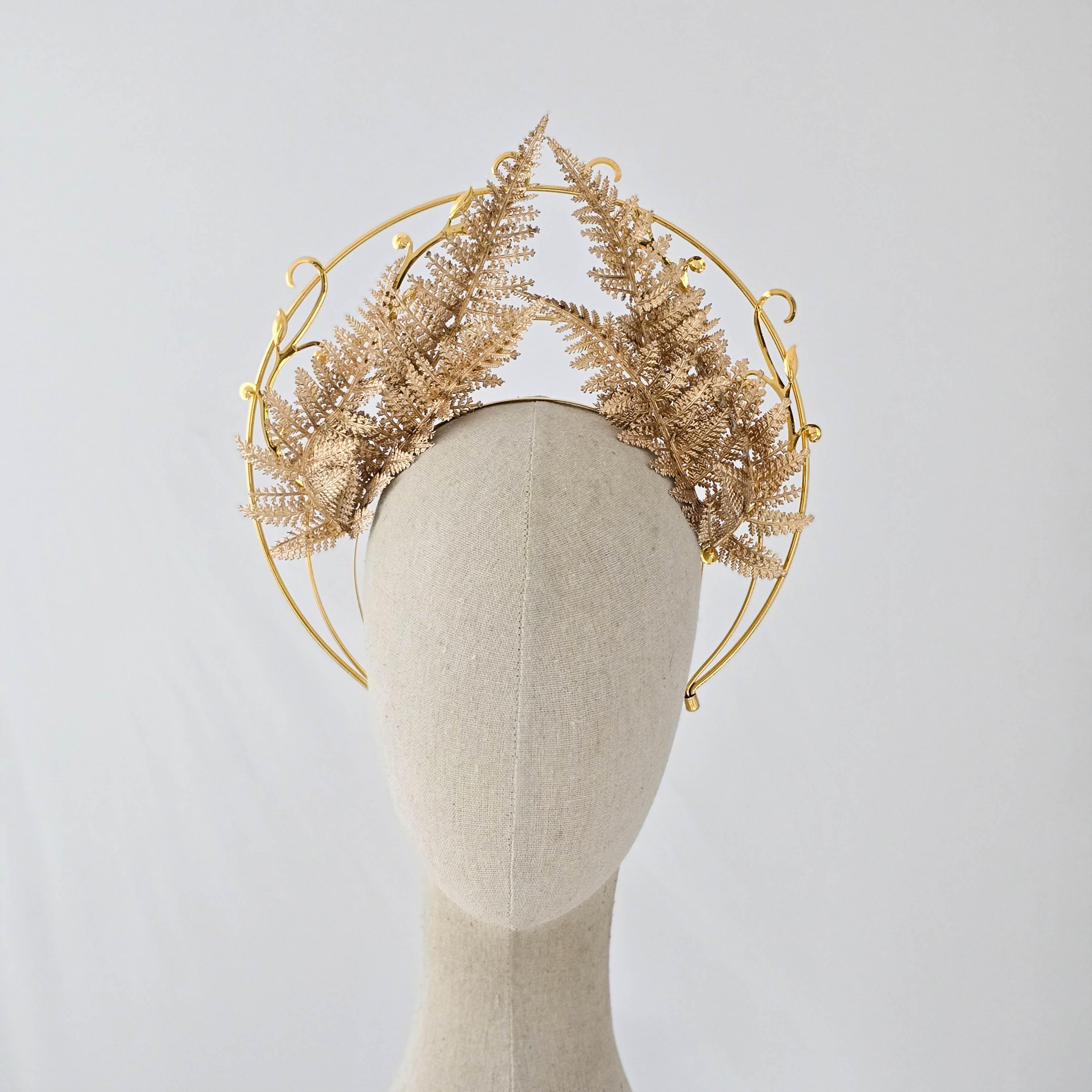Gold Fern Leaf Crown: Greek Goddess Headpiece - Etsy