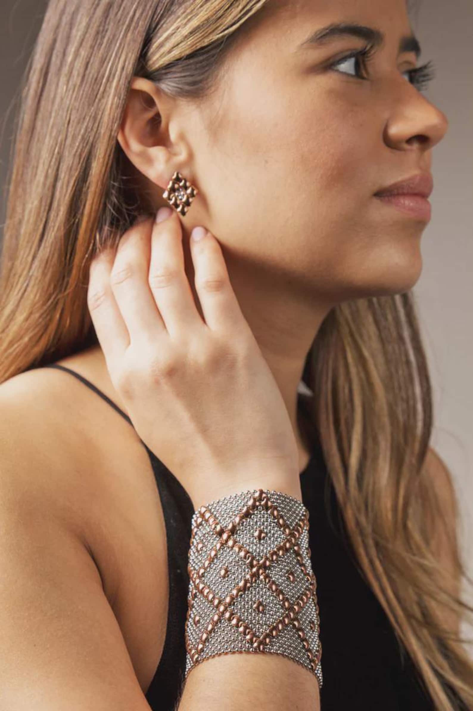 Bracelet in Rose Titanium Stainless Steel – B11 - SS/RG Liquid Metal ...