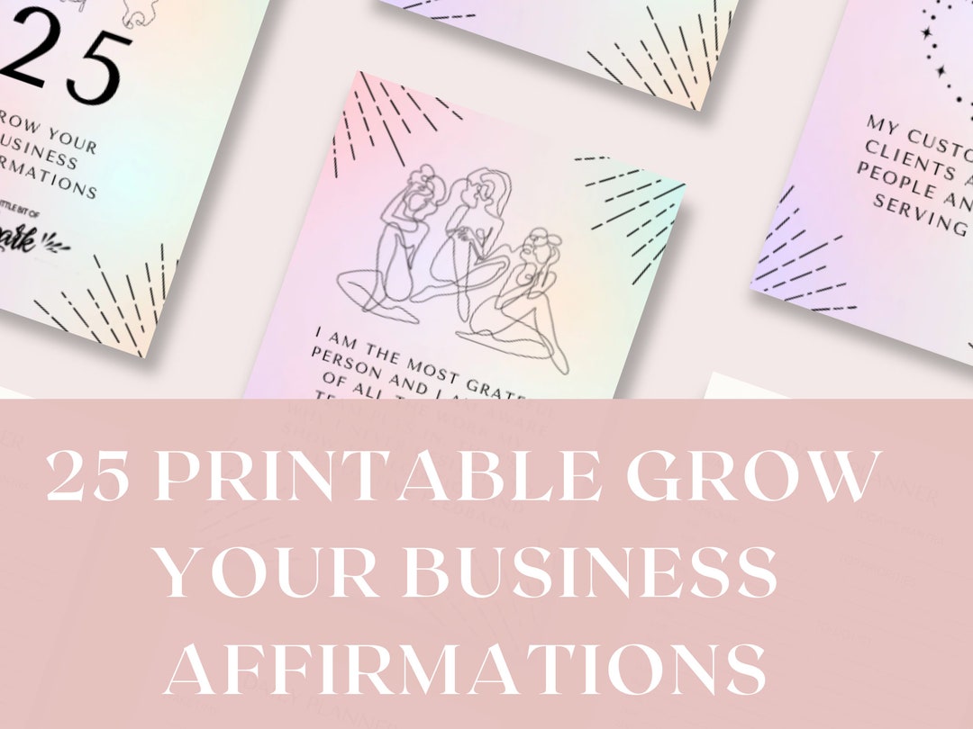 Printable Business Affirmation Cards, Digital Prints, Instant Download ...