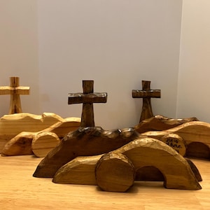 Easter Tomb and Cross Hand Carved Made in the USA - Etsy