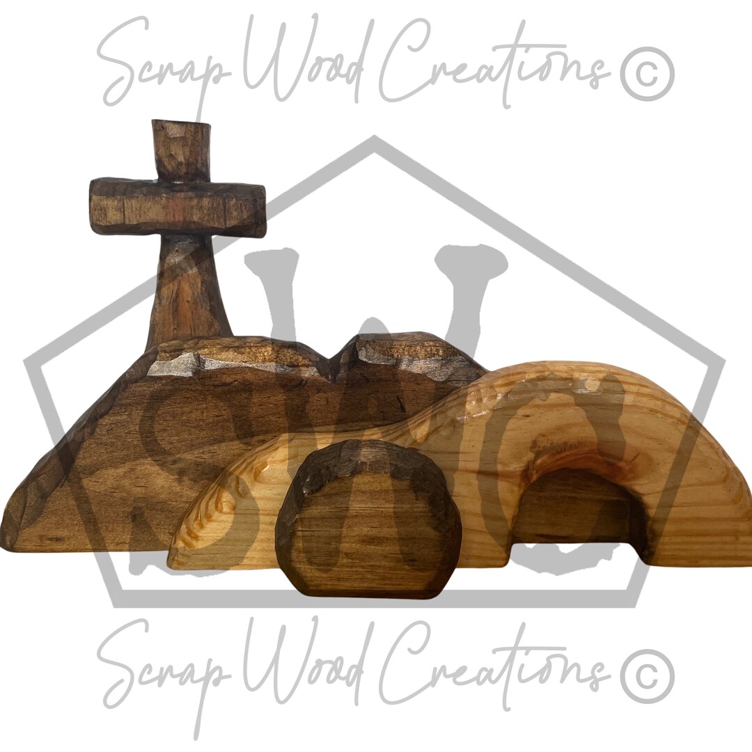 Easter Tomb and Cross Hand Carved Made in the USA - Etsy