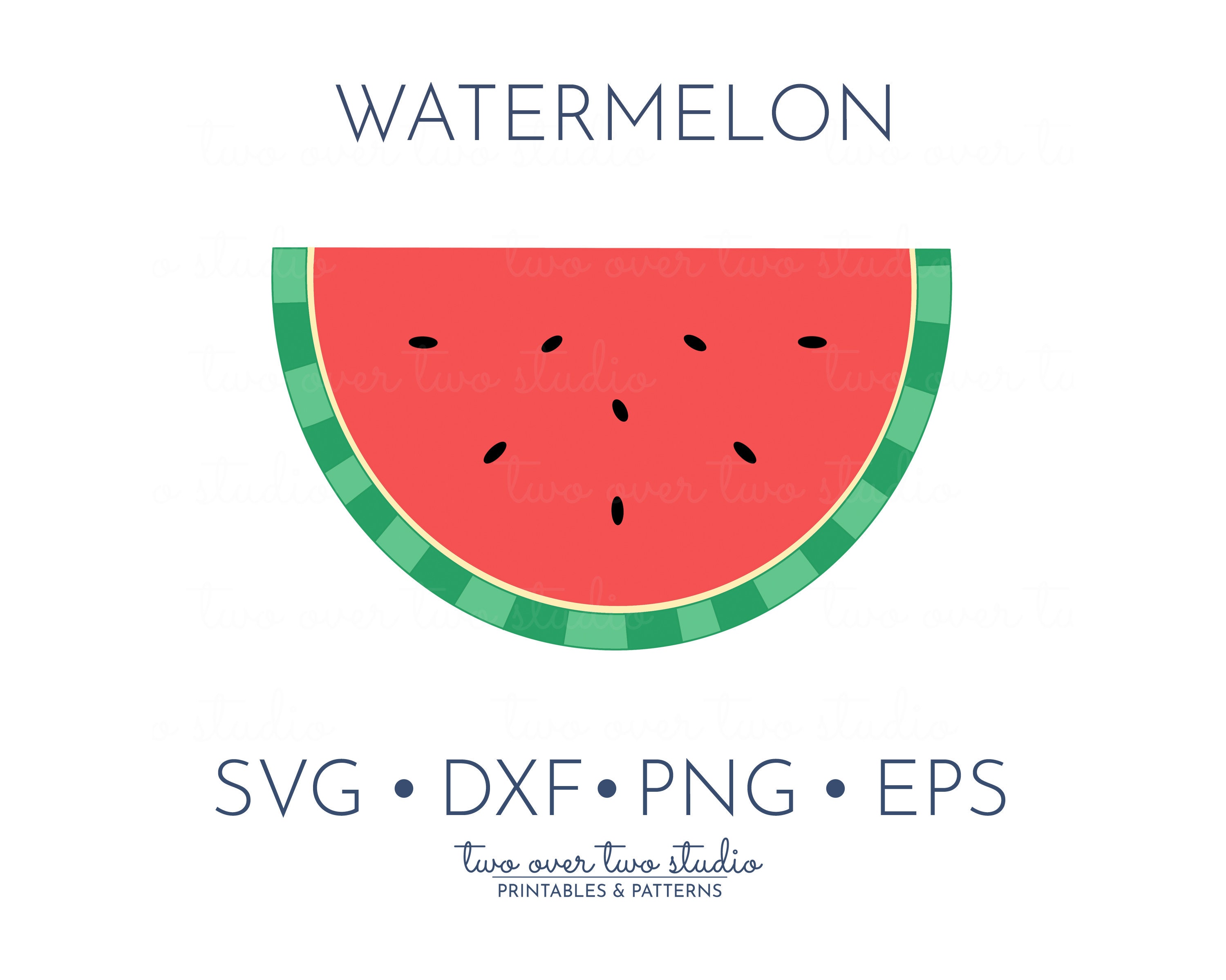 Watermelon SVG File, Commercial Use, Preppy Watermelon Clipart, Fruit ...