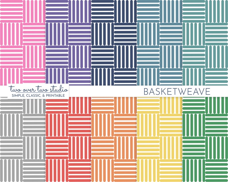 Basketweave Digital Paper, Woven Pattern, Commercial Use Basket Weave ...