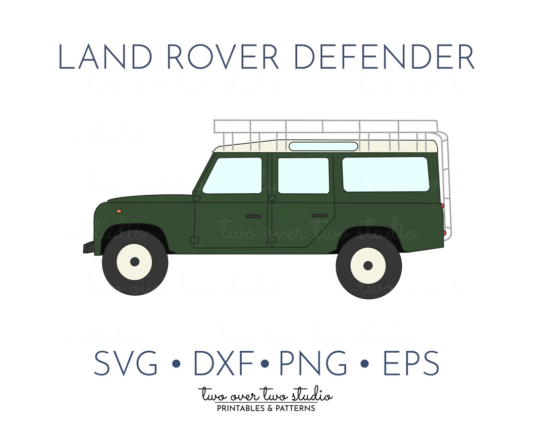 Land Rover Defender SVG File, Commercial Use, Preppy Truck Clipart, SUV ...
