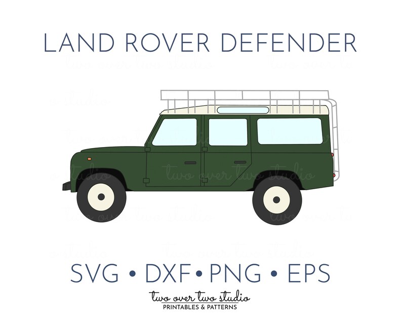 Land Rover Defender SVG File, Commercial Use, Preppy Truck Clipart, SUV ...
