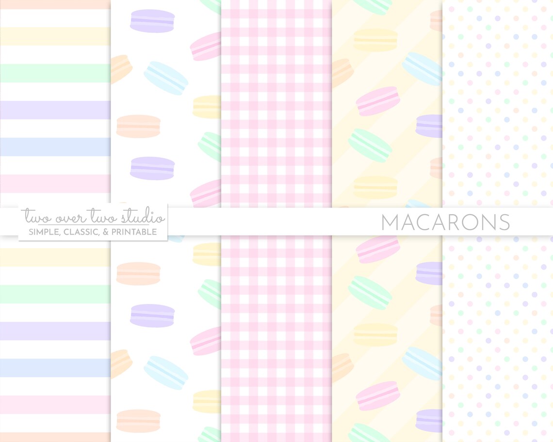 Macaron Digital Paper, Macarons Background Paper, Macaroon Backdrop ...