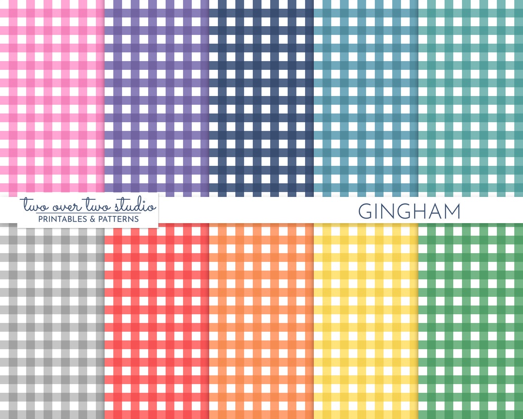 Gingham Digital Paper, Preppy Plaid Pattern, Commercial Use, Check ...