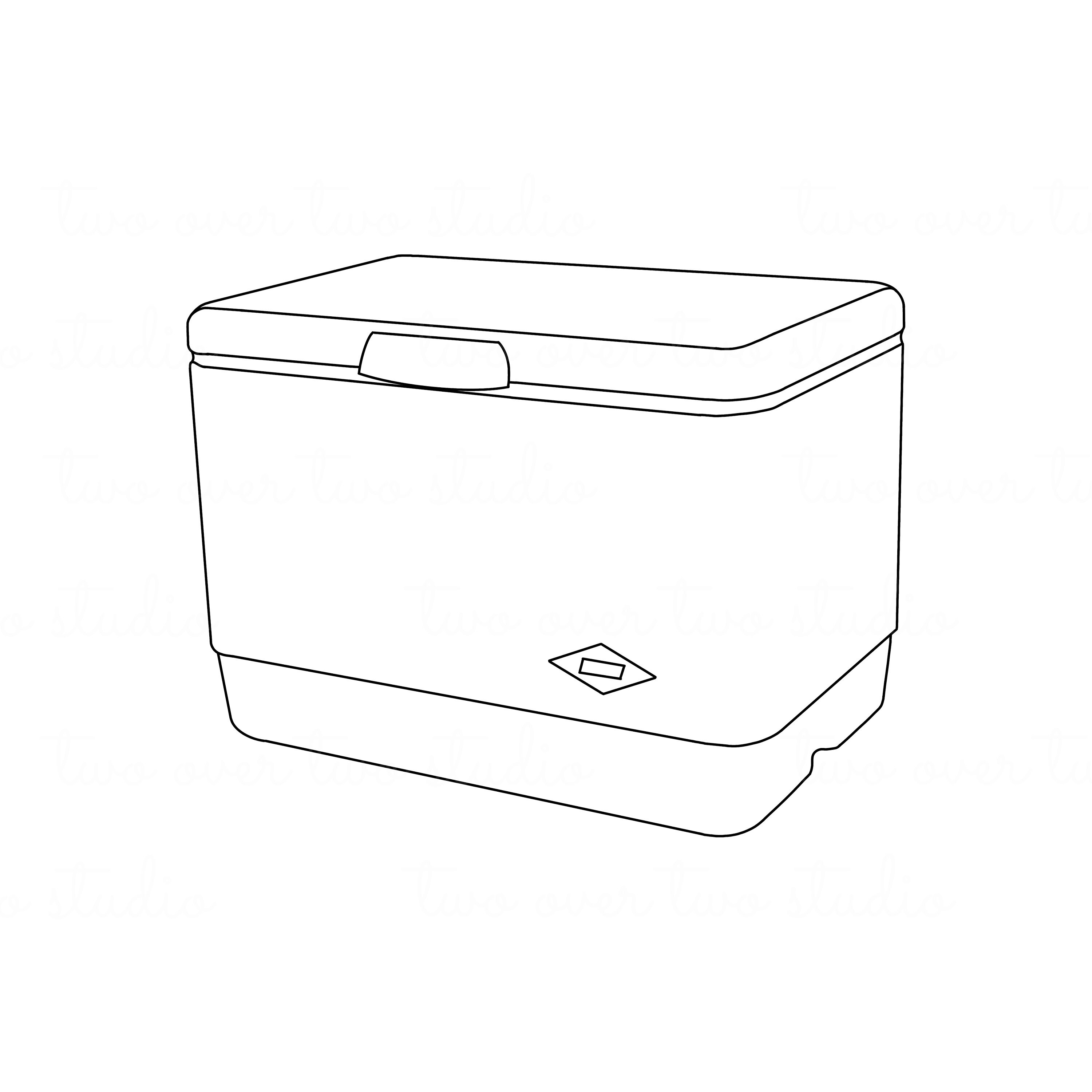 Cooler SVG, Commercial Use, Summer Picnic Clipart, Insulated Retro ...