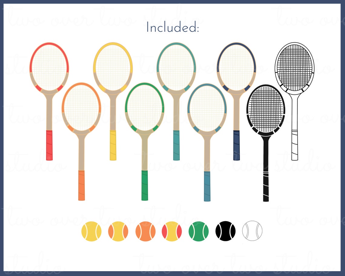 Tennis SVG File Commercial Use Wooden Tennis Racquet | Etsy