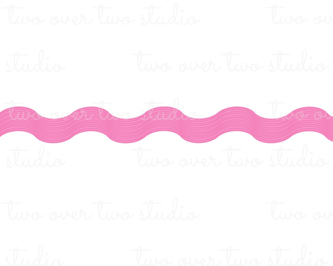 Rick Rack Border, Commercial Use, Preppy Clip Art, Hand Drawn Chevron ...