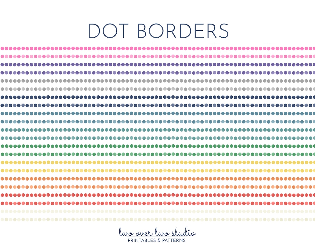 Dot Border, Commercial Use, Preppy Polkadot Border Clip Art, Polka Dot ...