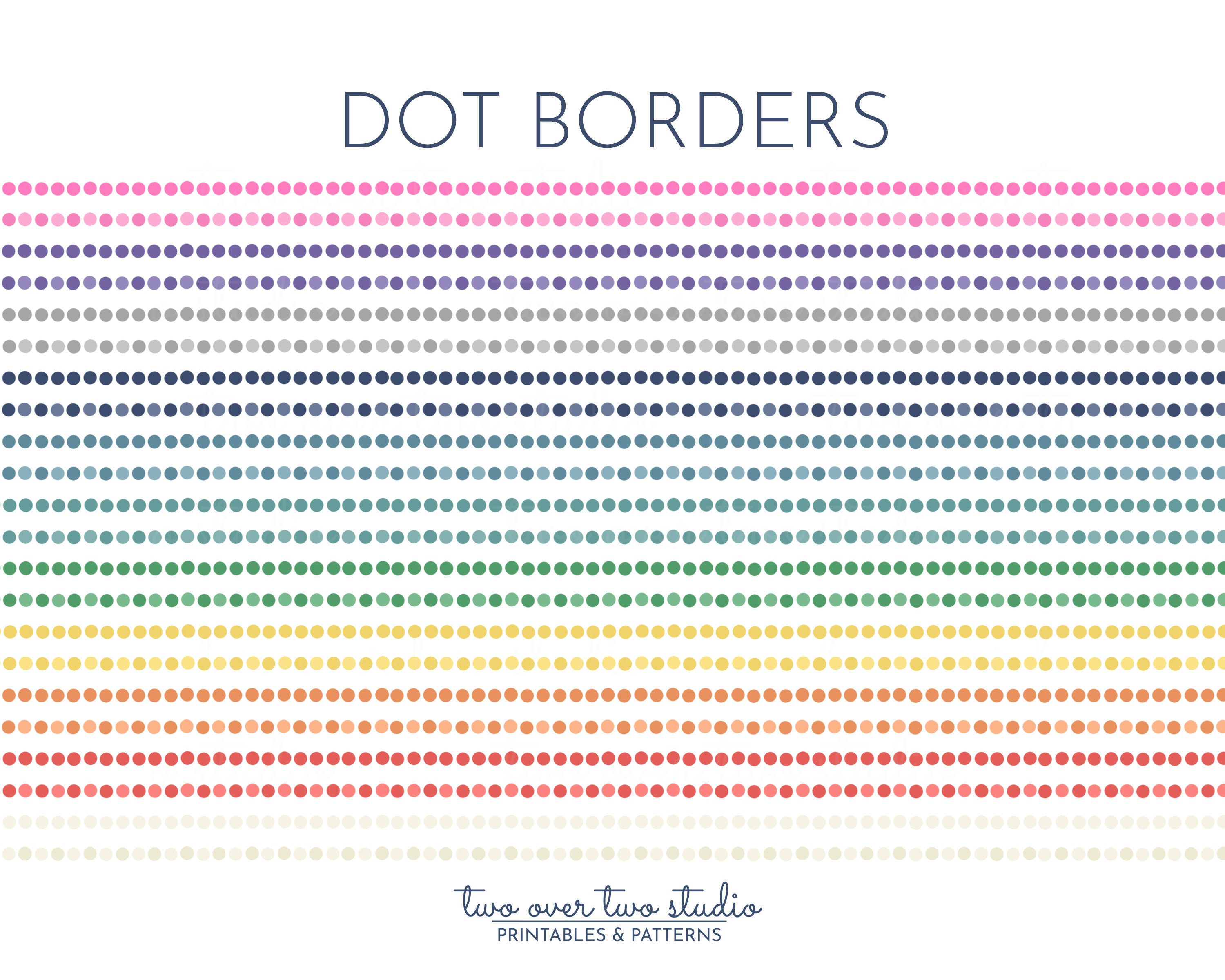 Dot Border, Commercial Use, Preppy Polkadot Border Clip Art, Polka Dot ...