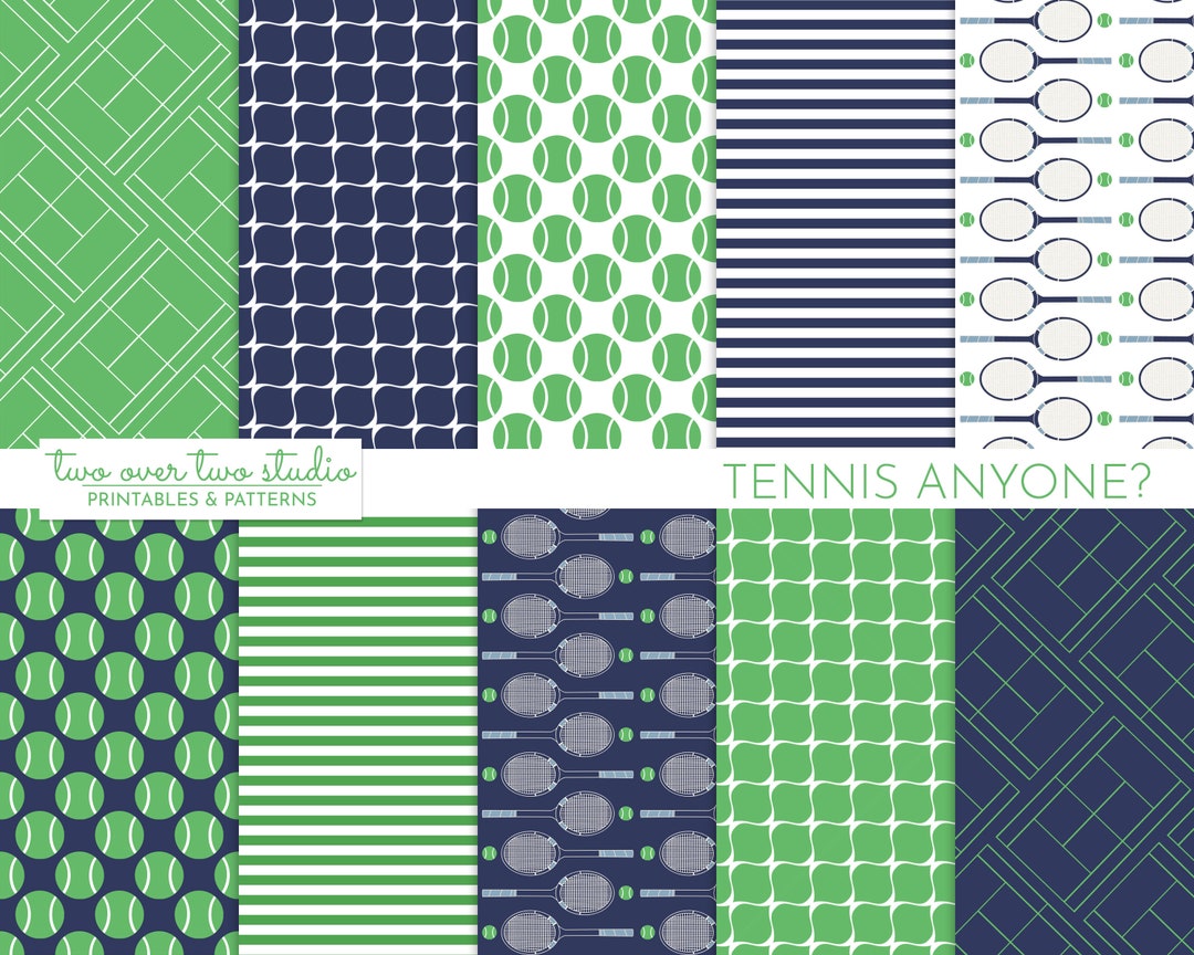 Tennis Digital Paper, Tennis Background, Tennis Racquet, Tennis Ball ...