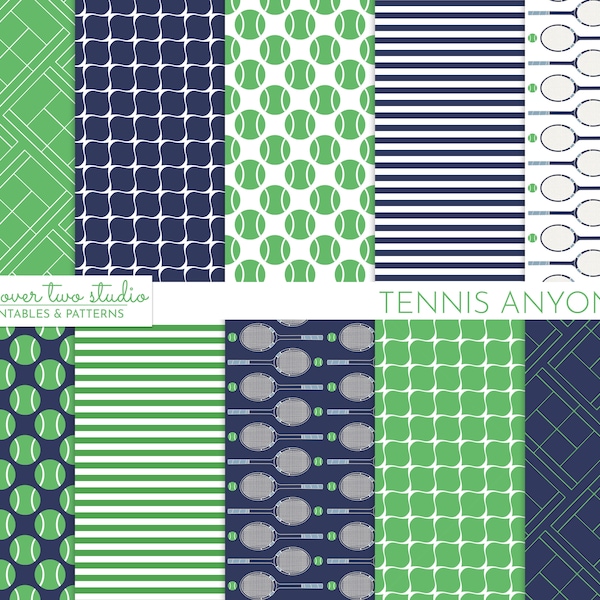 Tennis Digital Paper - Etsy