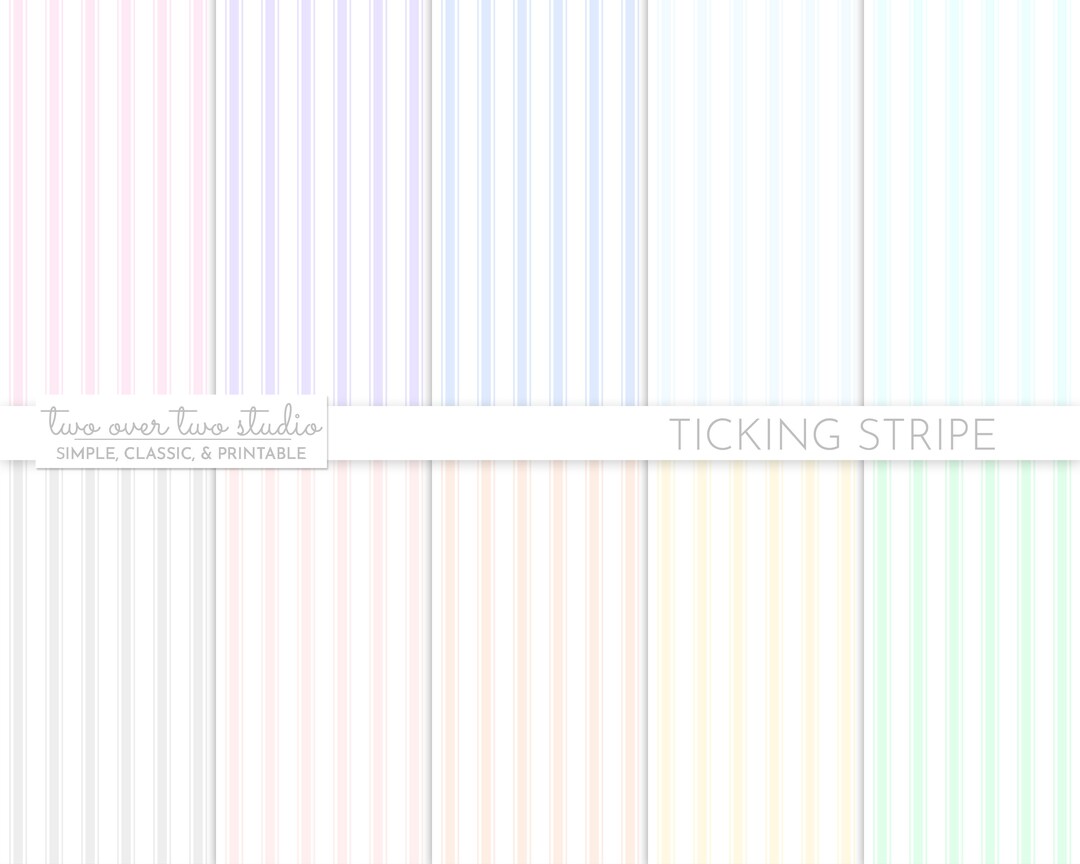 Pastel Ticking Stripe Digital Paper, Tickingbackground, Striped ...