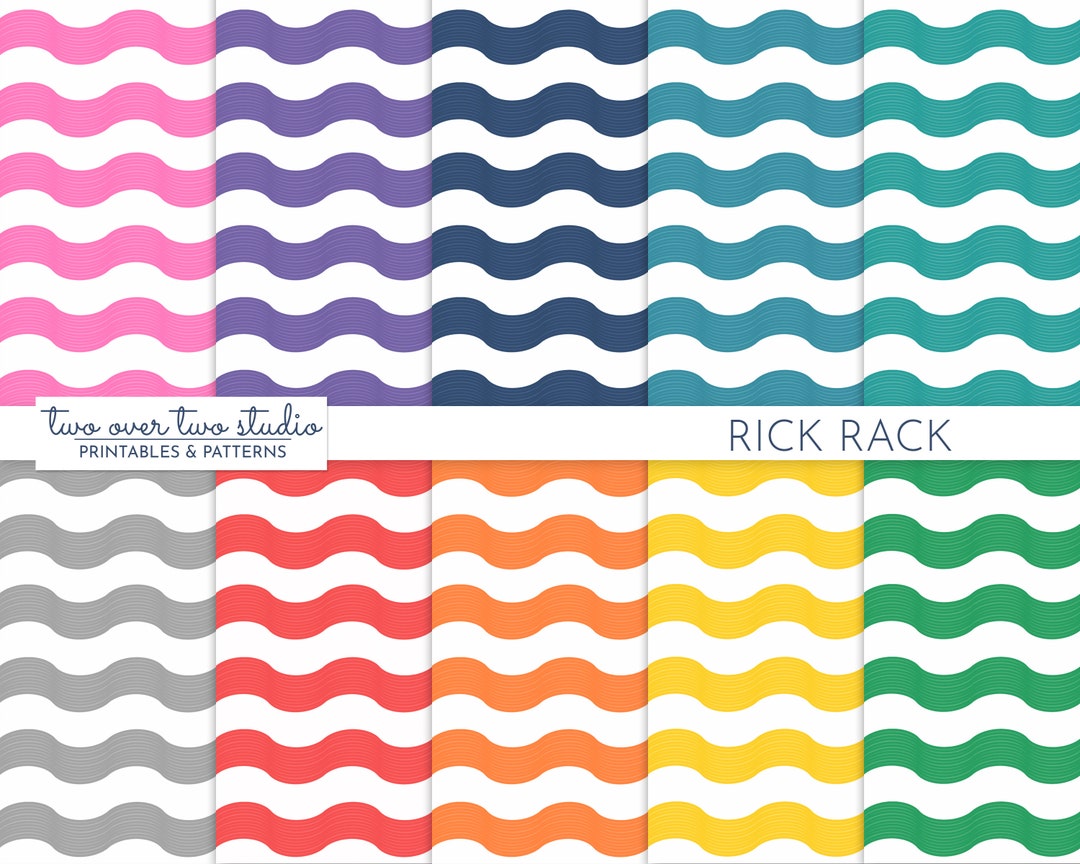 Rick Rack Digital Paper, Preppy Pattern, Commercial Use, Chevron ...