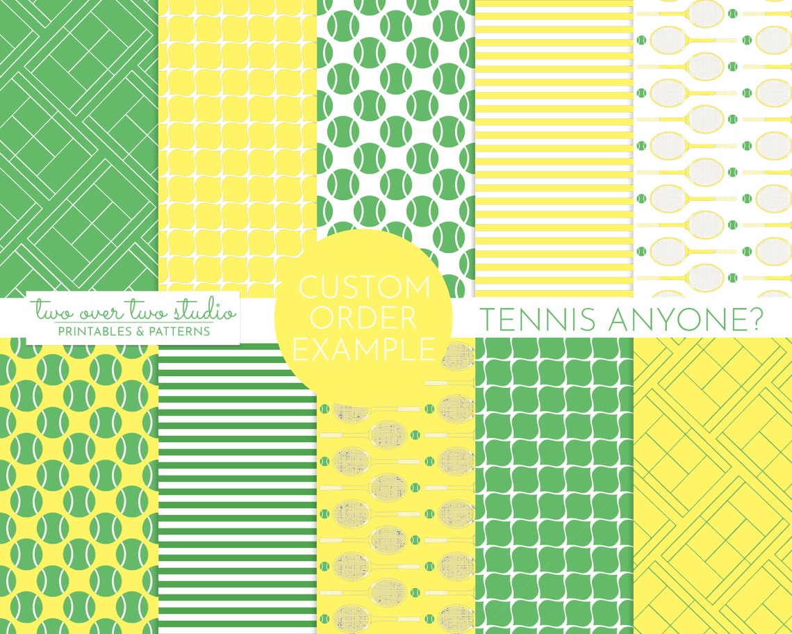 Tennis Digital Paper, Tennis Background, Tennis Racquet, Tennis Ball ...